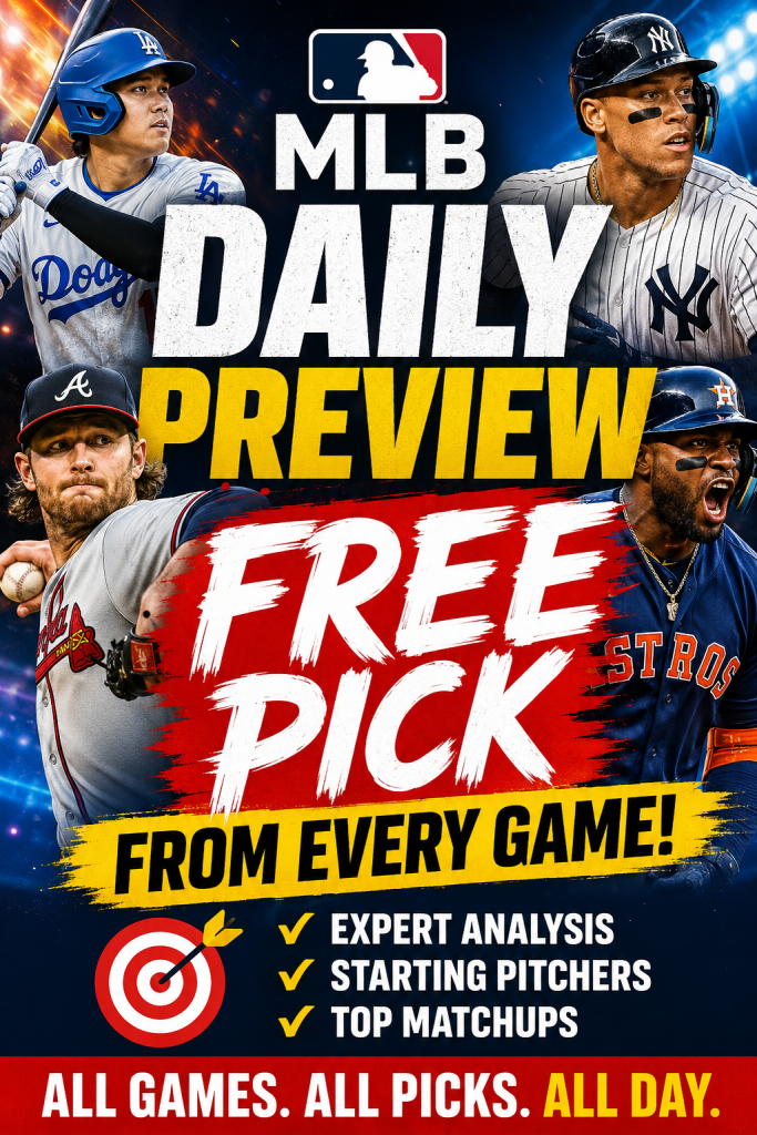 Free MLB Picks For Today 6/21/2026 - Free Sports Picks, Predictions for ...